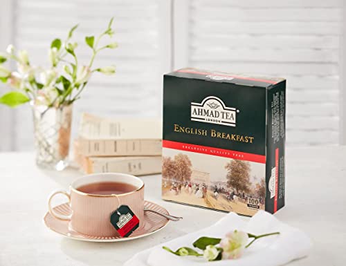 Ahmad Tea Black Tea, English Breakfast Teabags, 100 ct - Caffeinated and Sugar-Free