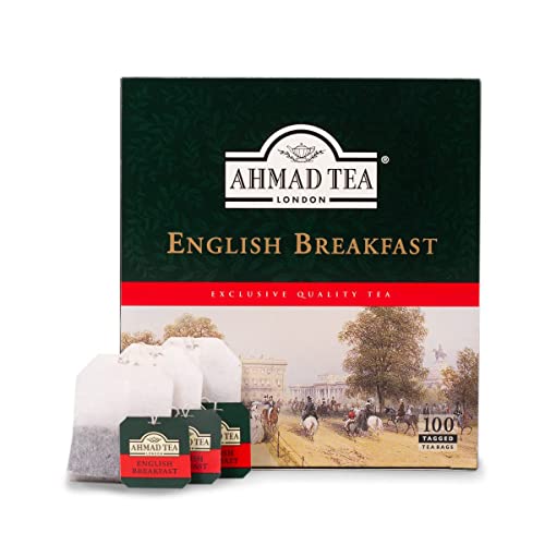 Ahmad Tea Black Tea, English Breakfast Teabags, 100 ct - Caffeinated and Sugar-Free