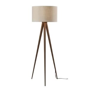 adesso 6424-15 director floor lamp, walnut