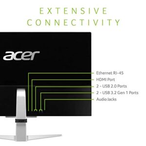 Acer Aspire C27-962-UR11 AIO Desktop, 27" Full HD Display, 10th Gen Intel Core i5-1035G1, NVIDIA GeForce, MX130, 12GB DDR4, 512GB SSD, 802.11ac WiFi, Wireless Keyboard and Mouse, Windows 10 Home