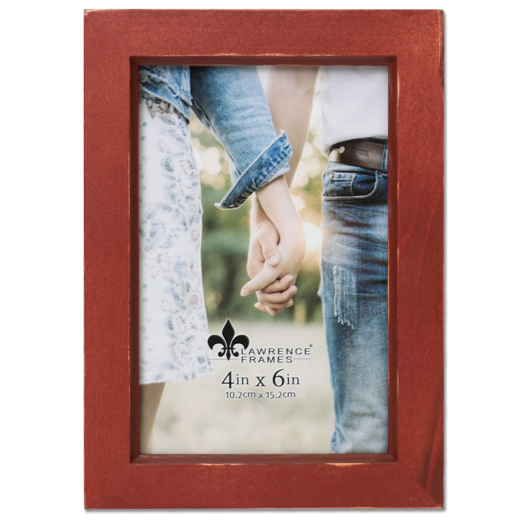 Lawrence Frames Abbey Picture Frame, 4x6, Brick Red