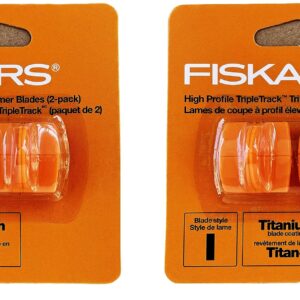 Fiskars 157400-1001 Titanium TripleTrack High Profile Cutting Replacement Blades- 2 Pack