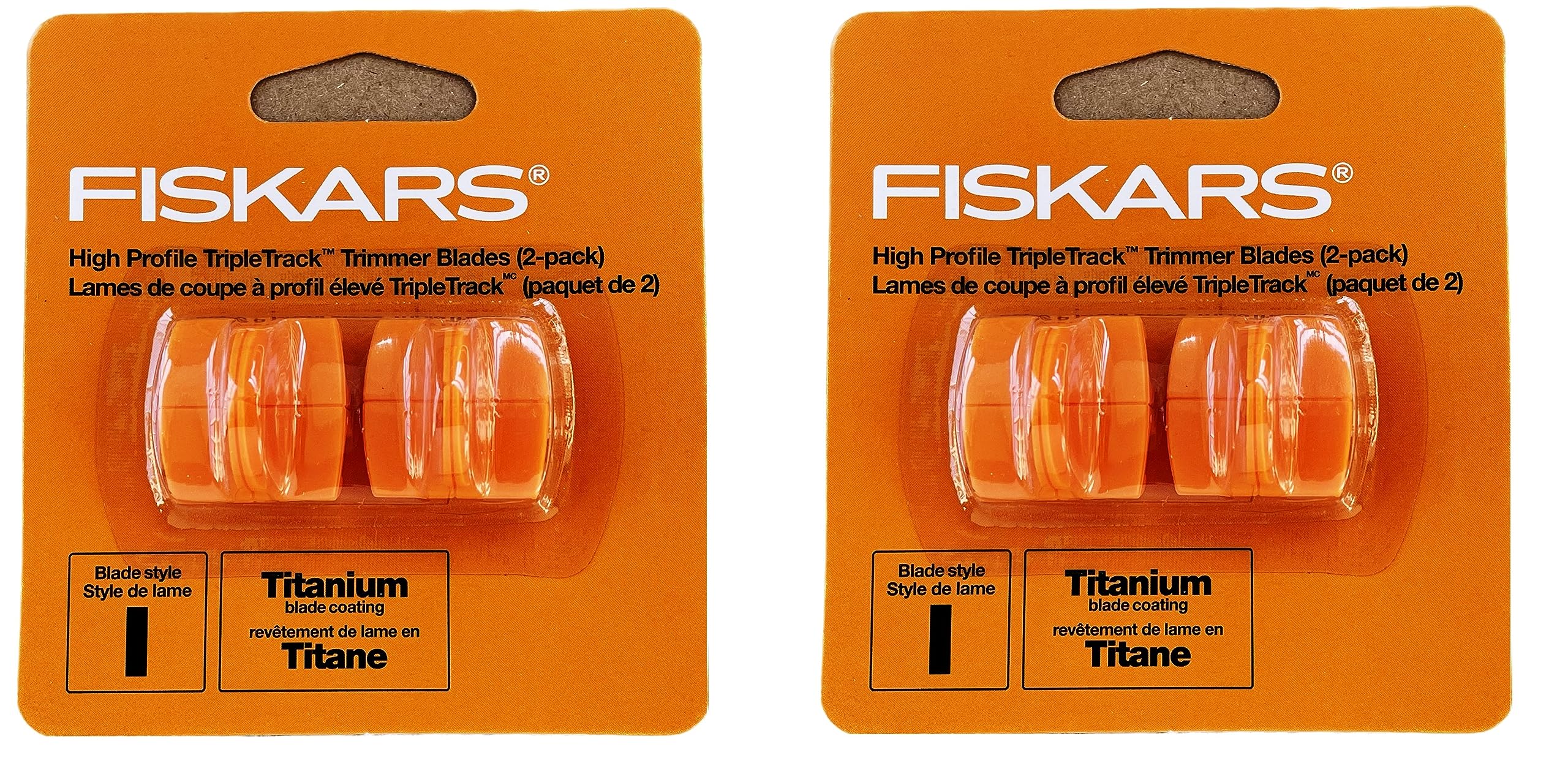 Fiskars 157400-1001 Titanium TripleTrack High Profile Cutting Replacement Blades- 2 Pack