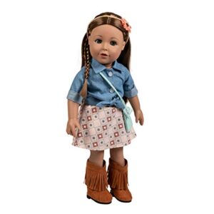 adora amazon exclusive amazing girls collection, 18” realistic doll with changeable outfit and movable soft body, birthday gift for kids and toddlers ages 6+ - cassidy