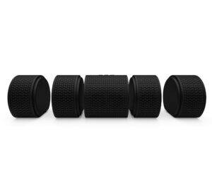 air audio the worlds first pull-apart wireless bluetooth speaker portable surround sound and multi-room use, black