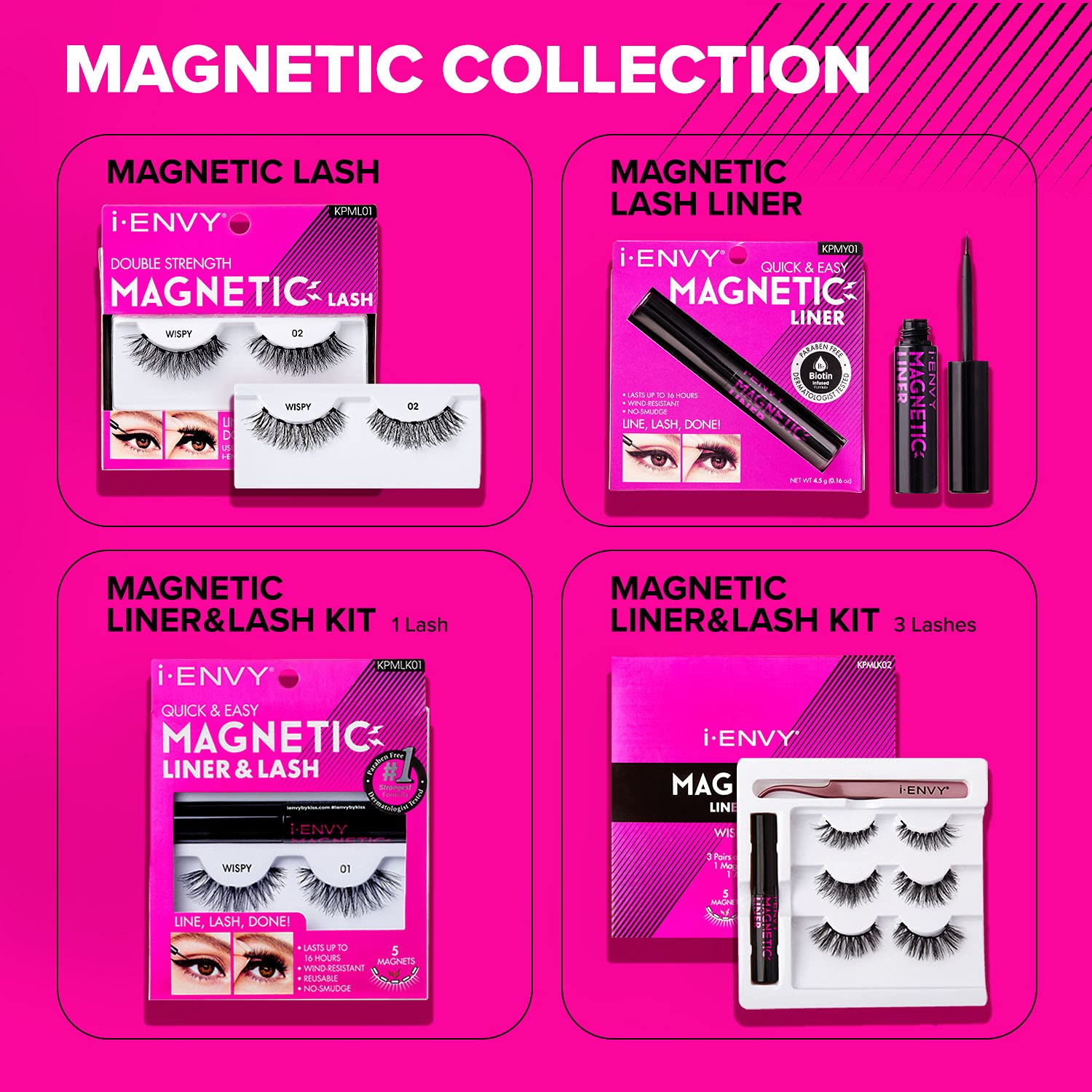 KISS i Envy Magnetic Eyeliner Wind Resistant, Last Up To 16hrs