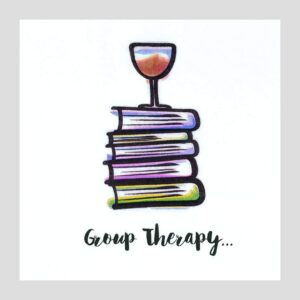 30 Pk, Group Therapy" Cocktail 3-Ply Paper Party Napkins for Book Club, Wine Night, Womens Group, Galentine's Day or Girls Night