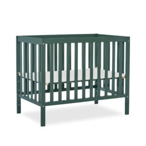 dream on me, edgewood 4-in-1 convertible mini crib, olive