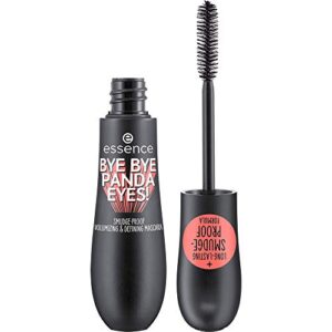 essence | bye bye panda eyes tubing mascara | smudge-proof, volumizing definition | vegan, cruelty free, free from parabens & oils (pack of 1)