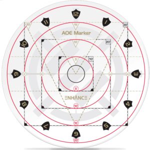 enhance 30ft spell aoe damage template - dnd area of effect marker for 1" battle grid mat or grid-less terrain - upgraded measure tool quickly determines spell effects - perfect for tabletop rpg dms