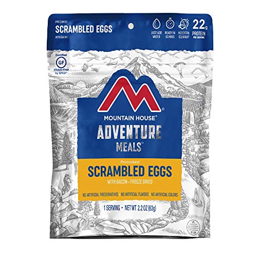 Mountain House Scrambled Eggs with Bacon | Freeze Dried Backpacking & Camping Food | Single Serving | Gluten-Free