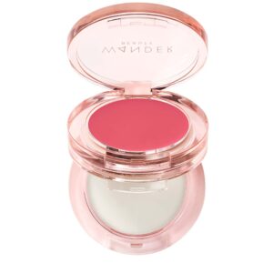 wander beauty double date lip & cheek - rendezvous/swipe - 4-in-1 cream blush & lip tint - blush, lip moisturizer, lip balm & eye gloss - multitasking eye, cheek & lip makeup with green tea - 0.07 oz