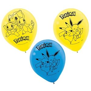 Pokemon™ Party Multicolor Latex Balloons - 12" (6 Pc) - Perfect for Celebrations, Birthdays & Themed Events