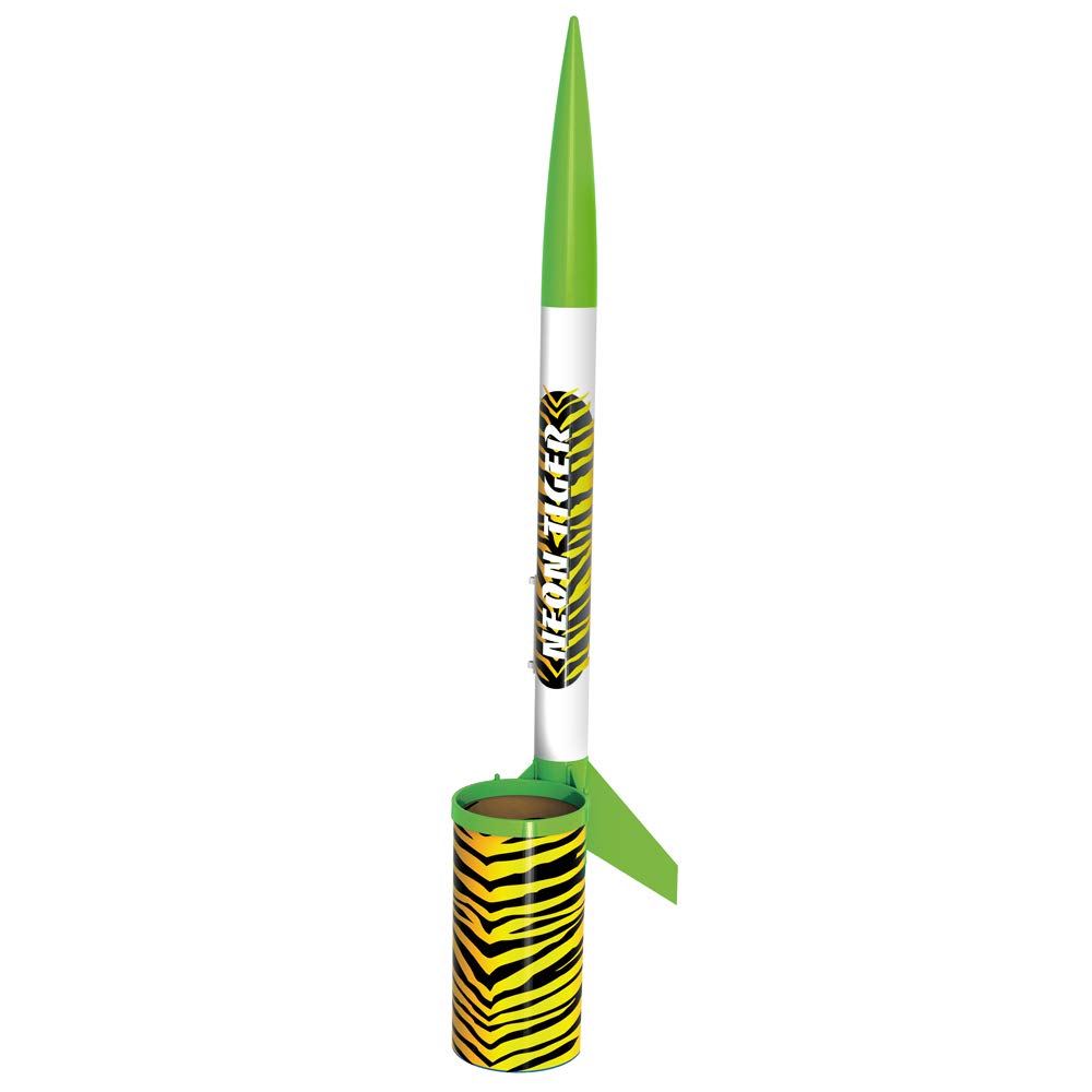 Estes Neon Tiger Flying Model Rocket Kit 7298 | Easy to Build Beginner Kit, Multi