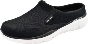 skechers sport men's equalizer coast to coast mule, black/white, 12 m us