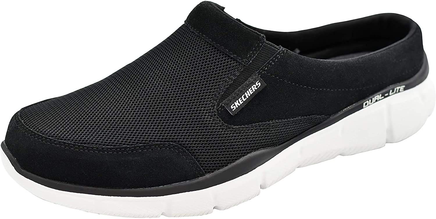 Skechers Sport Men's Equalizer Coast to Coast Mule, Black/White, 12 M US