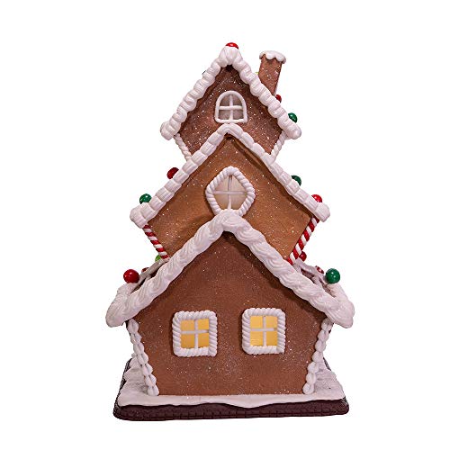 Kurt S. Adler 13-Inch Gingerbread Cookie 3-Layered LED House (GBJ0016)