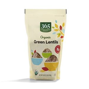 365 by whole foods market, organic green lentils, 16 ounce