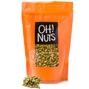 Oh! Nuts Roasted Salted Pumpkin Seeds | All-Natural Protein Power | Fresh, Healthy Keto Snacks | Unshelled Pepitas in 1.25 LB Resealable Bulk Bag | Vegan & Gluten-Free Snacking