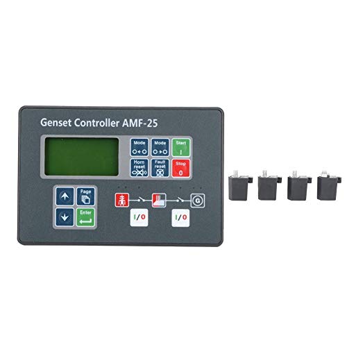 Generator set DC 8-35V AMF-25, generator automatic controller, Automatic or manual start/stop, Generator set measurement U1-U3, I1-I3, Hz, kVA, kW, kVAr, kWh