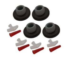 qcaa stainless steel wall mount concave door stop, 2-1/2" diameter, orb oil rubbed bronze, 4 pack