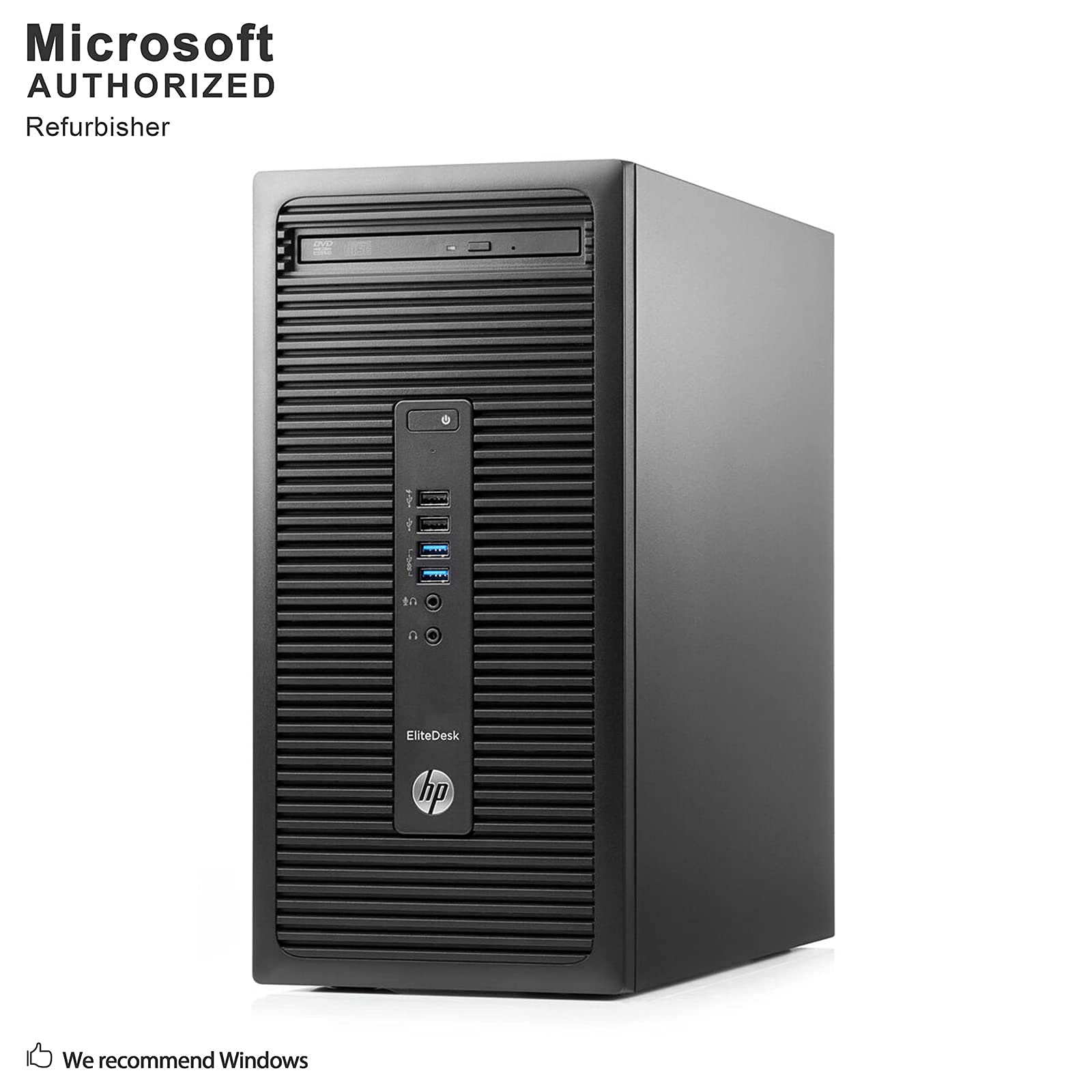 HP EliteDesk 705 G2 Tower Business Desktop PC, AMD Quad A10 Pro-8750B up to 4.0GHz, 16G DDR3, 1T, WiFi, BT 4.0, DVD, Windows 10 64 Bit-Multi-Language Supports English/Spanish/French(Renewed)