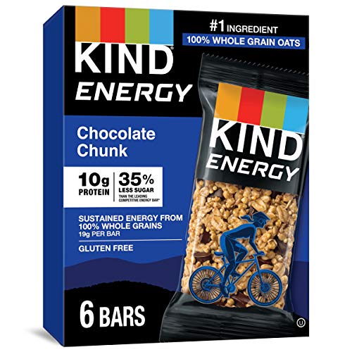 KIND Energy Bars, Chocolate Chunk, Healthy Snacks, Gluten Free, 30 Count