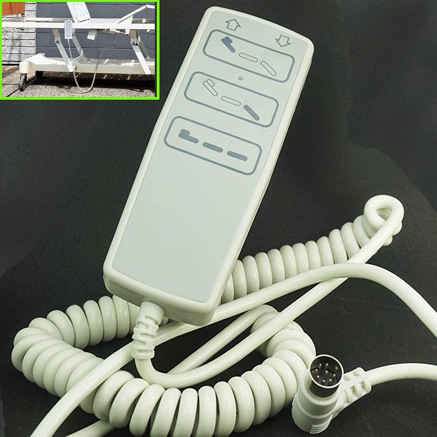 Full Electric hospital bed hand control Handset, Full Electric Pendant Controller for Homecare Bed,Lift Chair Recliner Sofa,Standard Institutional/Hospital Bed,Massage Cosmetic Bed Inflatable Bed