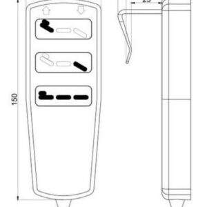 Full Electric hospital bed hand control Handset, Full Electric Pendant Controller for Homecare Bed,Lift Chair Recliner Sofa,Standard Institutional/Hospital Bed,Massage Cosmetic Bed Inflatable Bed