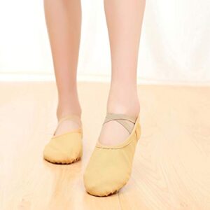 1 Pair Ballet Shoe Dance Gear Soft Sole Dance Shoes Mens Dance Shoes Kids Ballet Slippers Childrens Slippers Ballet Pointe Shoe Mens Slipper Elastic Mouth Girl Child Leather Shoes