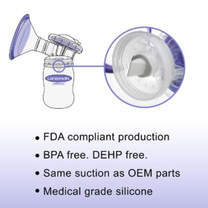 Nenesupply 4 pc Duckbill Valves Compatible with Lansinoh Pumps Parts and Breast Pumps Replacement to Lansinoh Valves. Use with Signature Pro Smartpump Manual Pump