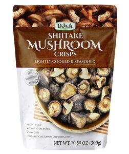 dj&a shiitake mushroom crisps - lightly cooked and seasoned 10.28 ounce (10.58 ounce)