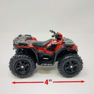 New-Ray Toy Replica 4x4 Lifted Pickup Truck with Polaris Sportsman XP1000 ATV