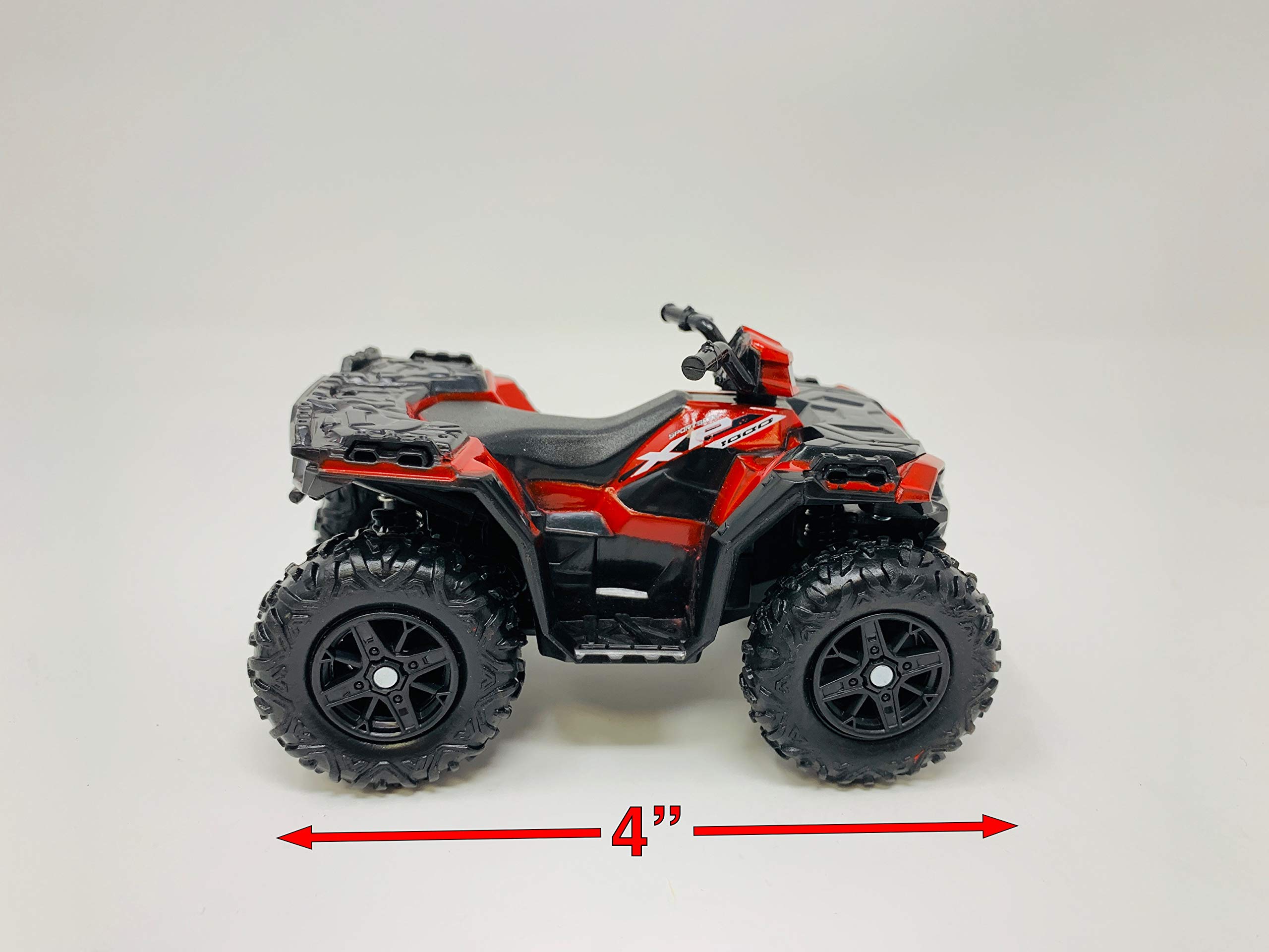 New-Ray Toy Replica 4x4 Lifted Pickup Truck with Polaris Sportsman XP1000 ATV