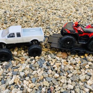 New-Ray Toy Replica 4x4 Lifted Pickup Truck with Polaris Sportsman XP1000 ATV