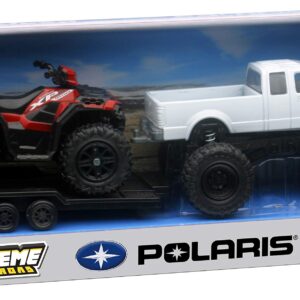 New-Ray Toy Replica 4x4 Lifted Pickup Truck with Polaris Sportsman XP1000 ATV