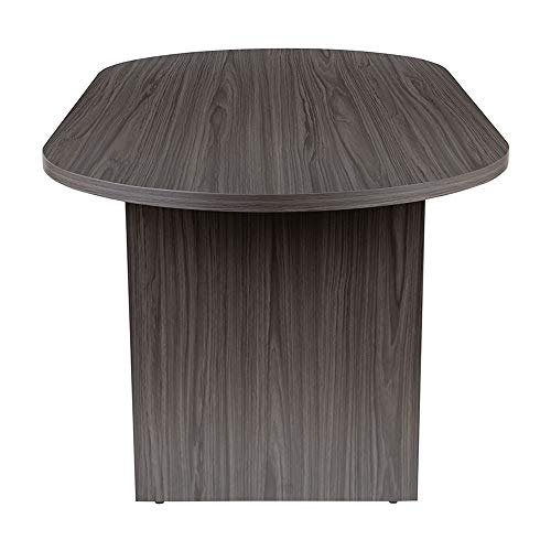 Flash Furniture Jones 6 Foot (72 inch) Oval Conference Table in Rustic Gray