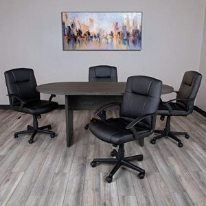 Flash Furniture Jones 6 Foot (72 inch) Oval Conference Table in Rustic Gray