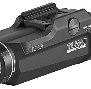 Streamlight 69464 TLR-9 Flex Low-Profile Rail-Mounted Tactical Light with CR123A Lithium Batteries, Black