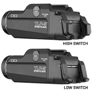 Streamlight 69464 TLR-9 Flex Low-Profile Rail-Mounted Tactical Light with CR123A Lithium Batteries, Black