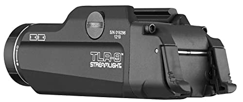 Streamlight 69464 TLR-9 Flex Low-Profile Rail-Mounted Tactical Light with CR123A Lithium Batteries, Black