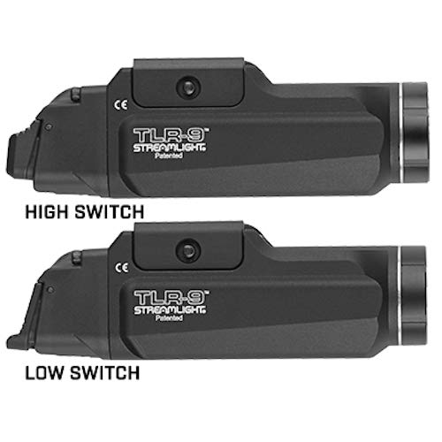 Streamlight 69464 TLR-9 Flex Low-Profile Rail-Mounted Tactical Light with CR123A Lithium Batteries, Black