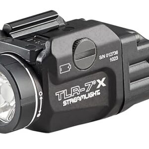 Streamlight 69424 TLR-7 X 500-Lumen Compact Tactical Weapon Light, Includes High, Low Paddle Switches and Key Kit, Black