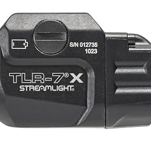 Streamlight 69424 TLR-7 X 500-Lumen Compact Tactical Weapon Light, Includes High, Low Paddle Switches and Key Kit, Black