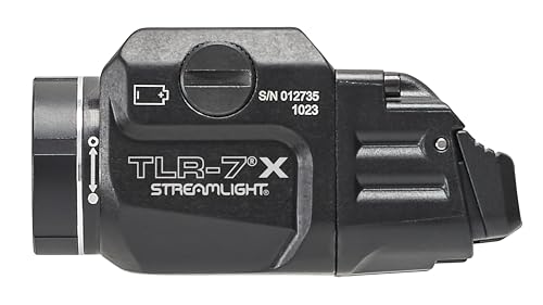 Streamlight 69424 TLR-7 X 500-Lumen Compact Tactical Weapon Light, Includes High, Low Paddle Switches and Key Kit, Black