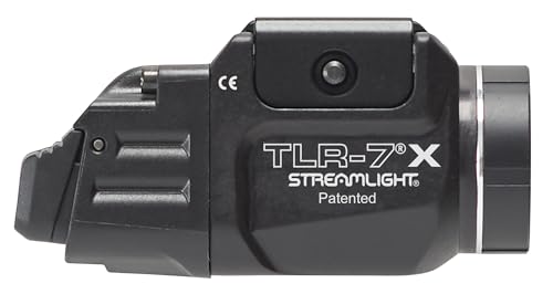 Streamlight 69424 TLR-7 X 500-Lumen Compact Tactical Weapon Light, Includes High, Low Paddle Switches and Key Kit, Black