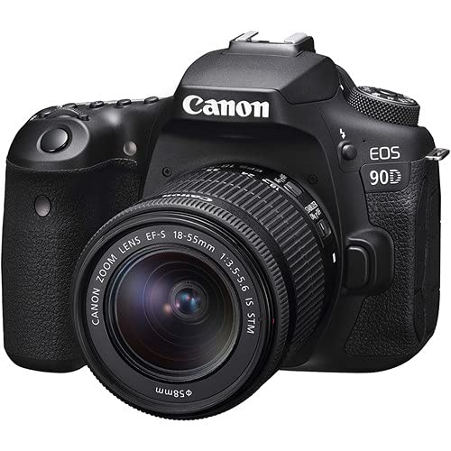 Canon 90D Digital SLR Camera with 18-55 is STM Lens (Renewed)