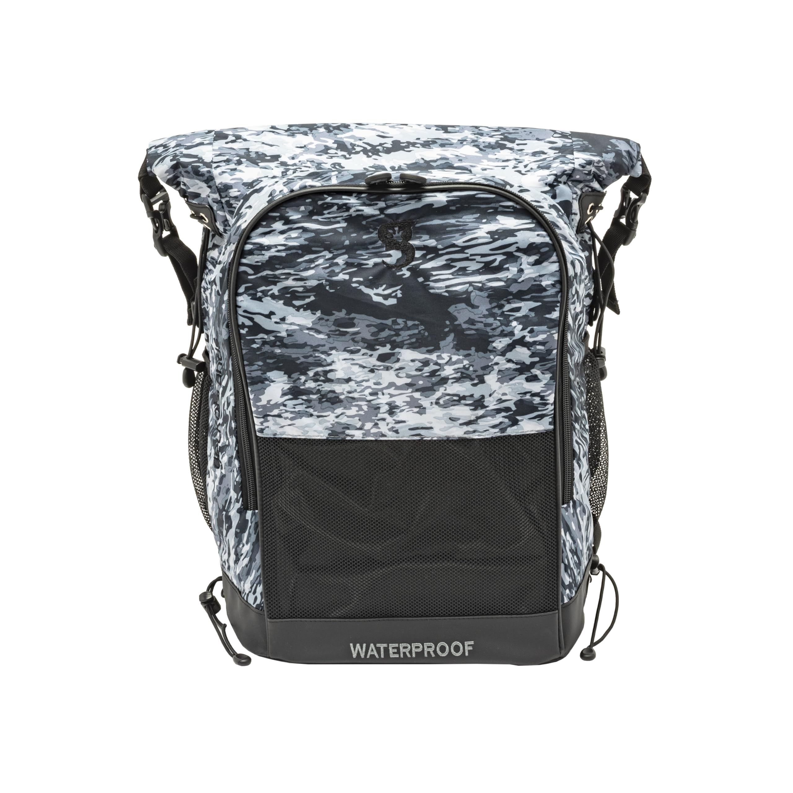 geckobrands Dueler Waterproof 32L Backpack (Artic geckoflage), Use for nearly any sport, 2 compartments, Separate Wet from Dry