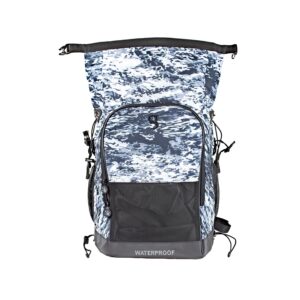 geckobrands Dueler Waterproof 32L Backpack (Artic geckoflage), Use for nearly any sport, 2 compartments, Separate Wet from Dry