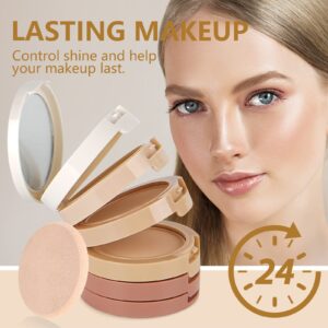 Meao Multi-layer 5 Colour Makeup Powder Compact Powder Make up Contour Face Bronzing Foundation Correcting Pressed Powder - Facial Base Contouring Beauty Cosmetics Bronzer Pallet Palette